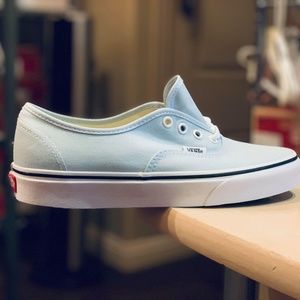 Vans | Shoes | Vans Authentic Baby Blue True White Skate Shoes | Poshmark